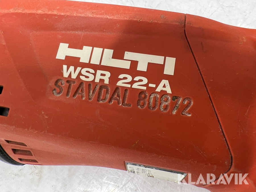 Tigersåg batteri Hilti WSR 22-A, Svalöv, Klaravik auktioner