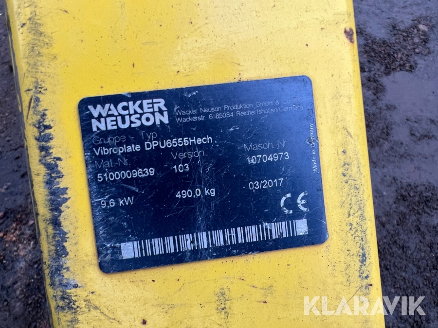 Markvibrator Wacker Neuson DPU 6555 Hech, Svalöv,