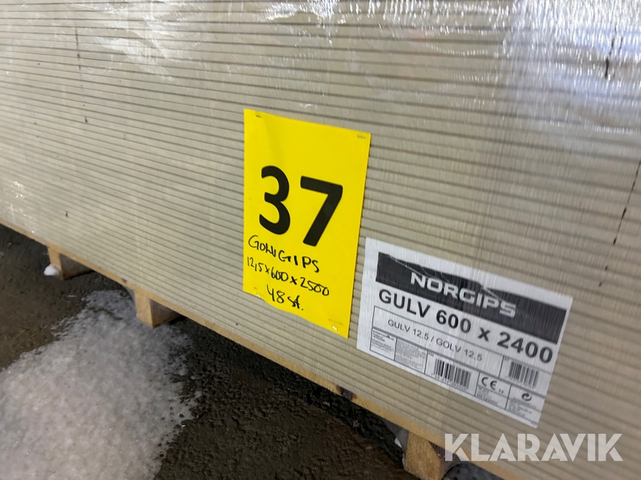 Golvgips 13*600*2500, Kramfors, Klaravik auktioner