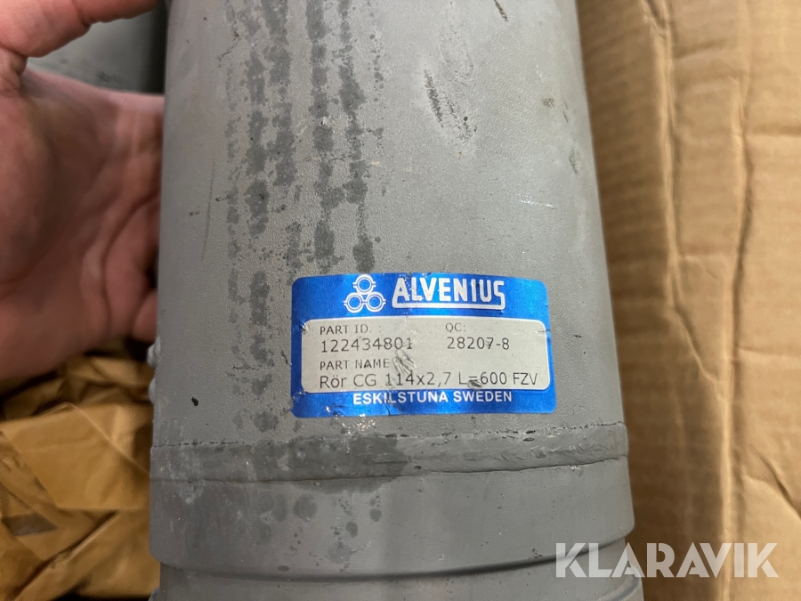 Rör Alvenius CG 114x2,7, Håbo, Klaravik auktioner