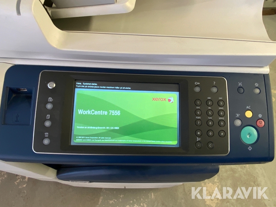 Skrivare Xerox Workcentre 7556, Karlskoga, Klaravik auktione
