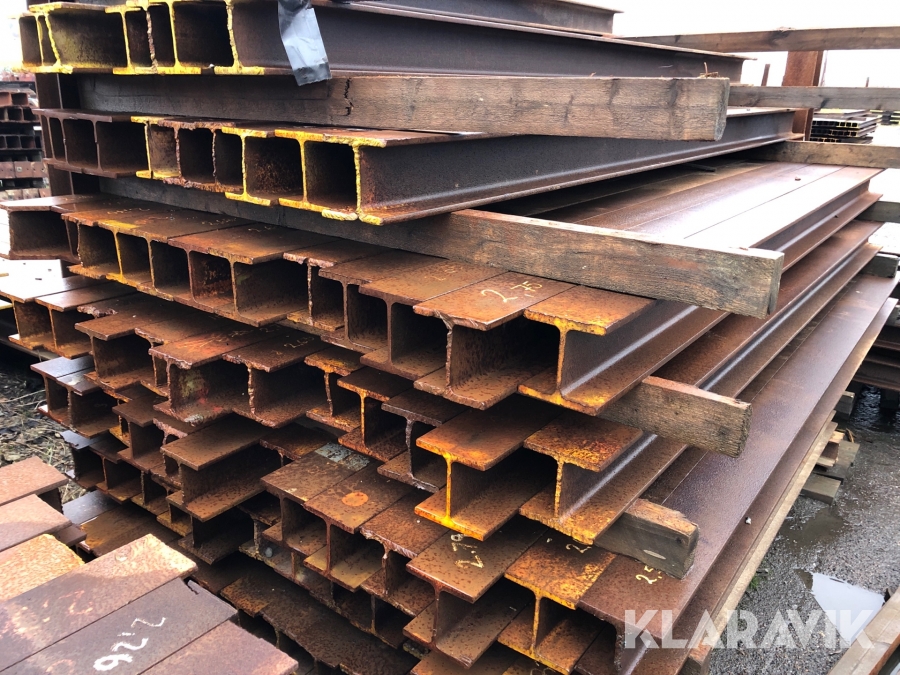 Klaravik Auktioner | Stålbalk HE120B 40 st Längd 2,6-2,9m