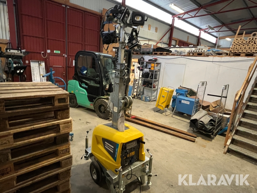 Belysningsmast Atlas Copco HiLight E3+, Upplands Väsby, Klar