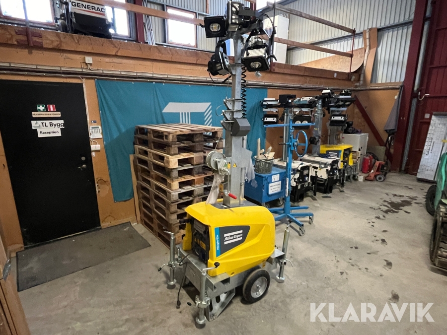 Belysningsmast Atlas Copco HiLight E3+, Upplands Väsby, Klar