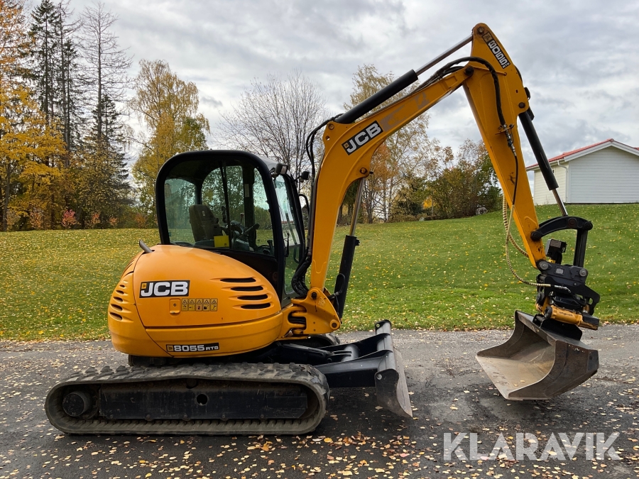 Minigrävmaskin JCB 8055 RTS, Bollnäs, Klaravik auktioner