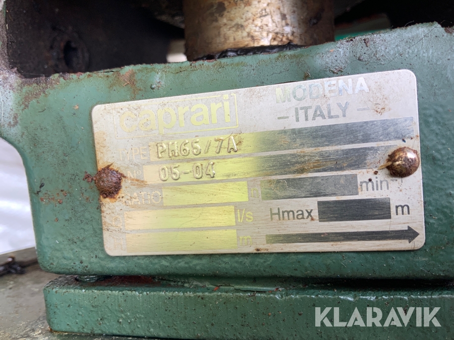 Vattenpump Caprari PM 65/7A, Vingåker, Klaravik auktioner