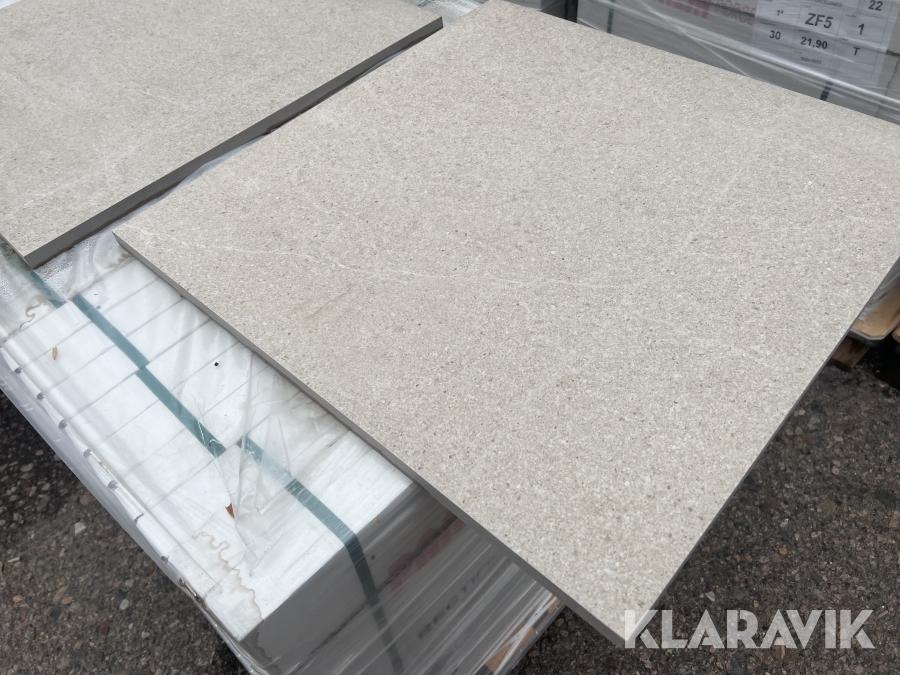 Granitkeramik 60,5x60,5 20mm sandfärgad Duplostone Marfil, H