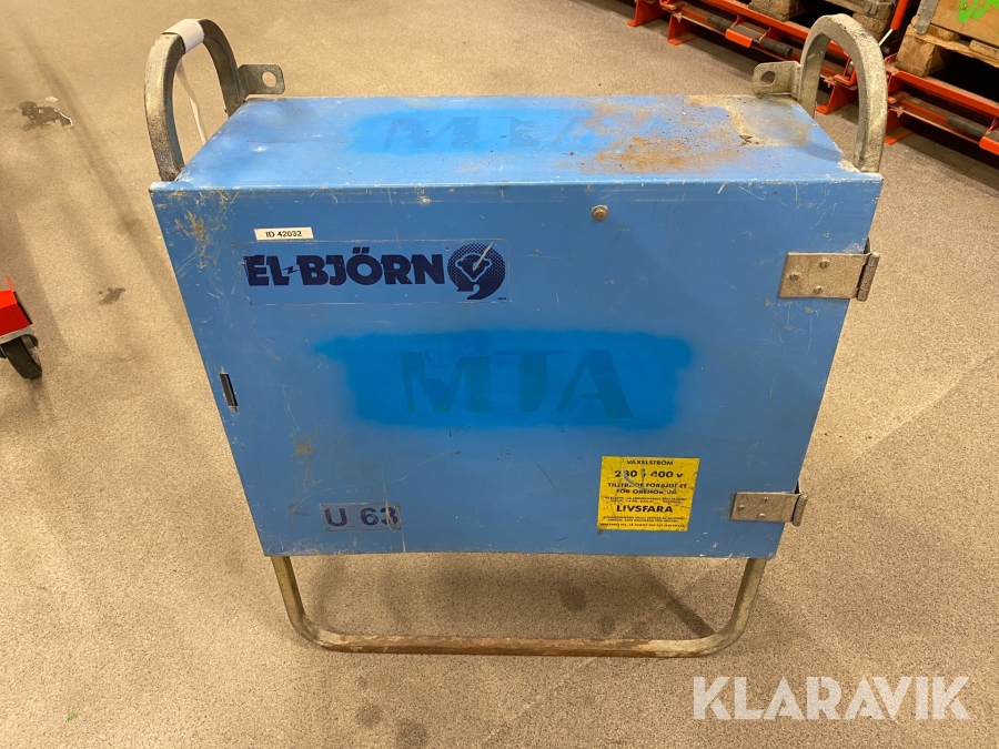 Elcentral El-Björn U 63, Halmstad, Klaravik auktioner