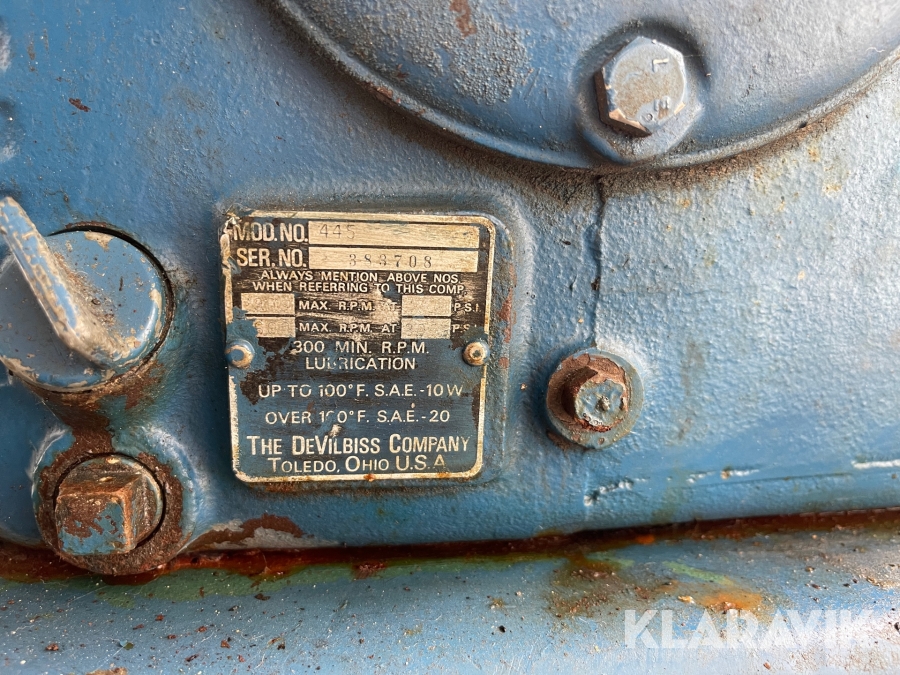 Kompressor Devilbiss 445, Göteborg, Klaravik auktioner