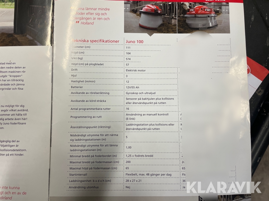 Foderfösare Lely Juno 100