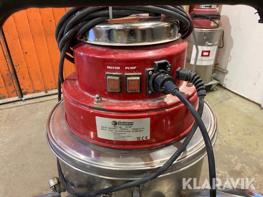 Vattendammsugare Pullman Ermator W70P, Huddinge, Klaravik au