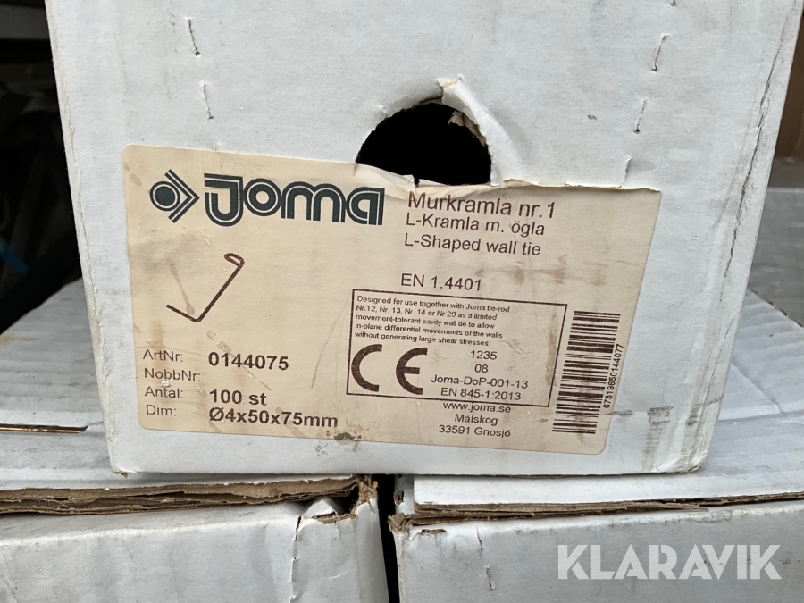 Murkramla Jorma L-Kramla med ögla och Murkramla med M5 expa