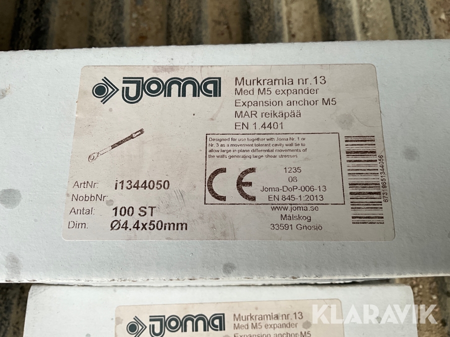 Murkramla Jorma L-Kramla med ögla och Murkramla med M5 expa