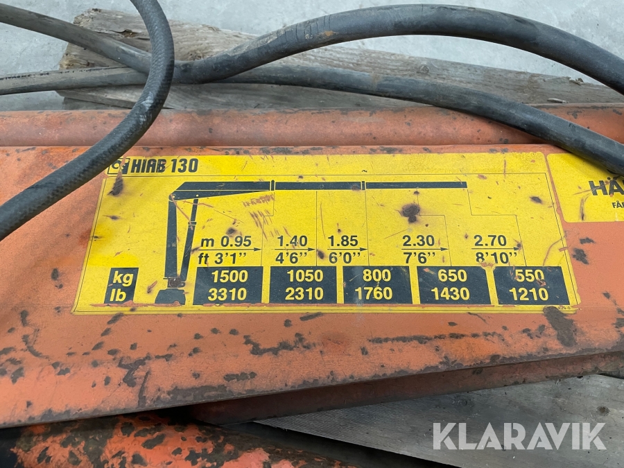 Kran Hiab-Foco 130, Lidköping, Klaravik auktioner