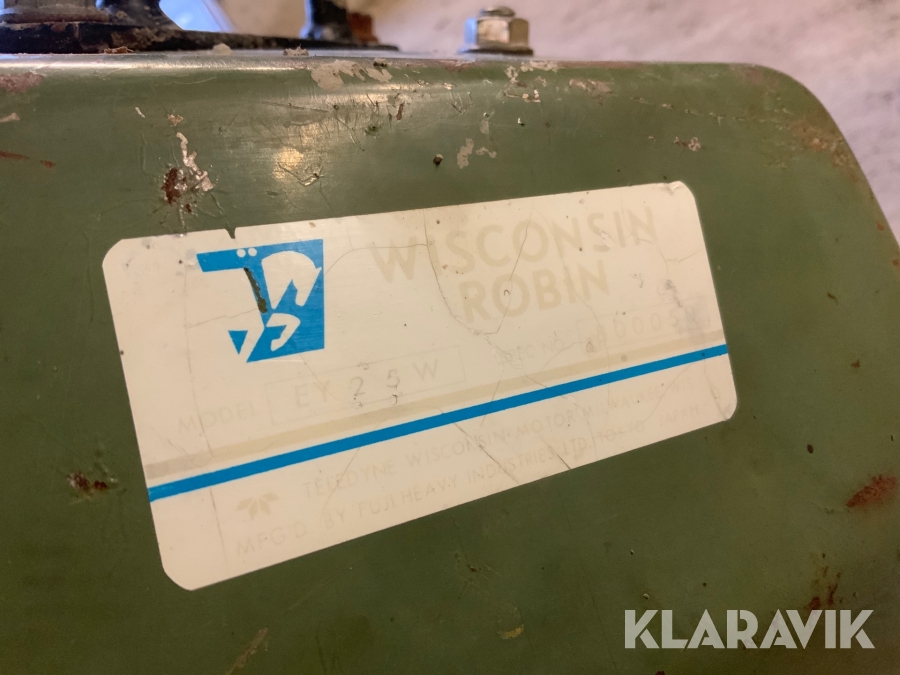Markvibrator Wisconsin Robin EY 25 W, Katrineholm, Klaravik