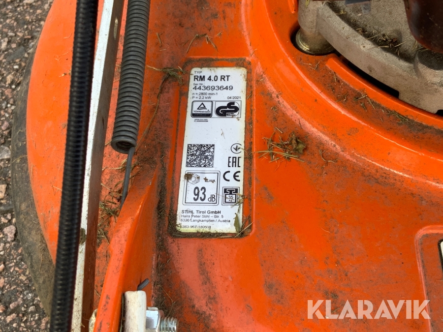 Gräsklippare Stihl RM 4 RT, Sjöbo, Klaravik auktioner
