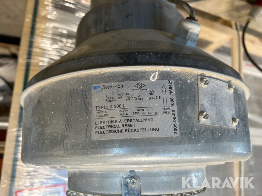 Värmefläktar Veab CV 160-50-ME, Kävlinge, Klaravik auktioner