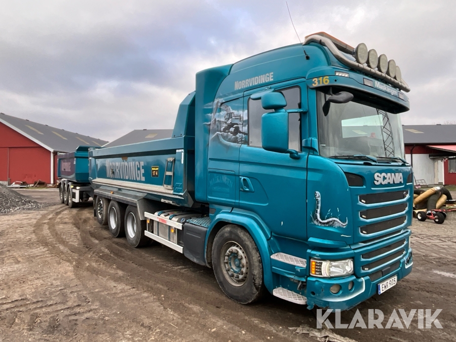 Tippekipage Scania G490 8X4, Lund, Klaravik auktioner