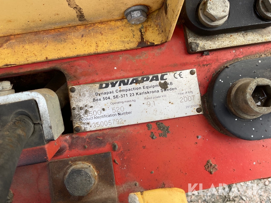 Markvibrator Dynapac G500, Söderhamn, Klaravik auktioner