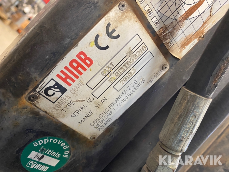 Klaravik Auktioner | Kran till pickup Hiab 013T