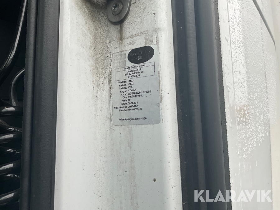 Lastbil Mercedes-Benz Actros, Vingåker, Klaravik auktioner