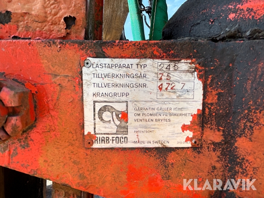 Kran Hiab 245, Säter, Klaravik auktioner