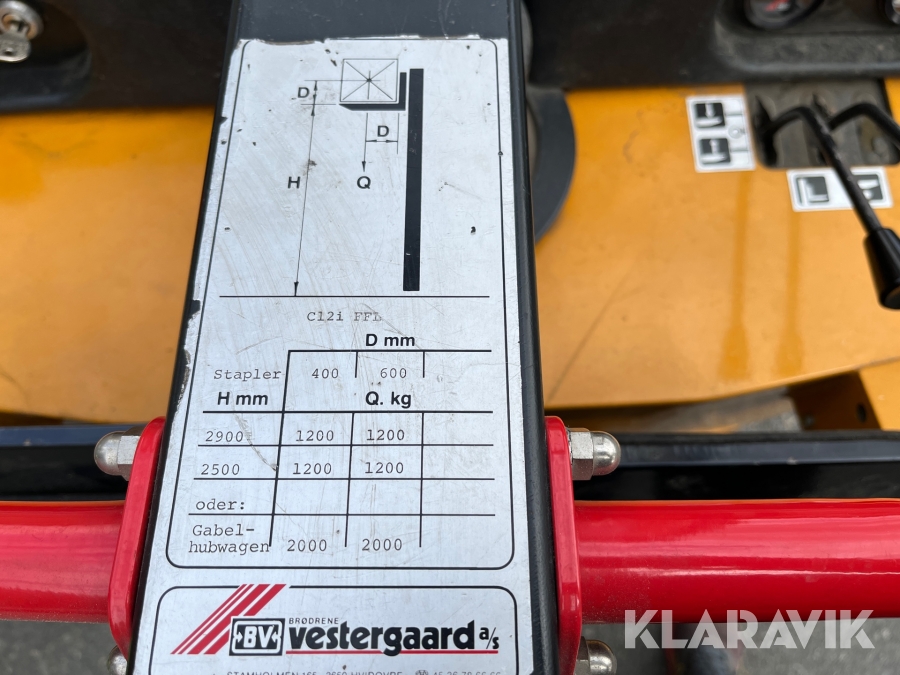 Ledstaplare BV Vestergaard C12i, Kristianstad, Klaravik aukt