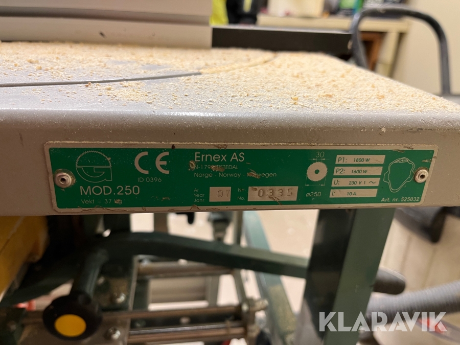 Klyvsåg Ernex AS 250, Östhammar, Klaravik auktioner
