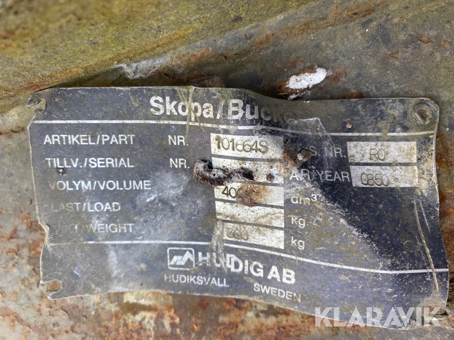 Planeringsskopa Huddig S50, Västerås, Klaravik auktioner