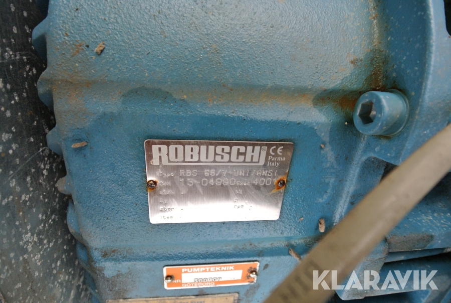 Klaravik Auktioner | Kompressor / Blåsmaskin Robusch ES 65/2P-RVP80