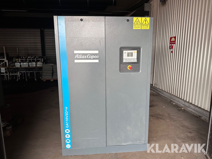Kompressor Atlas Copco GA110VSD+FF, Filipstad, Klaravik aukt