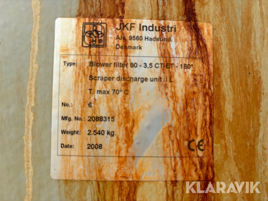 Spånfilter JKF Industri Blower filter 90, Härjedalen, Klarav