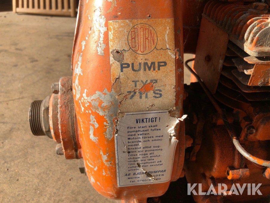 Klaravik Auktioner | Motordriven vattenpump
