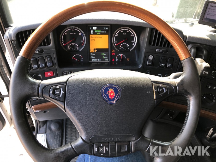 Lastbil Scania V8 R500 med Hiab kran