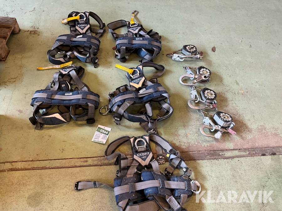 Paket Fallskydd 5st sele, 4st block Sala EXOFIT NEX BELT, Jö