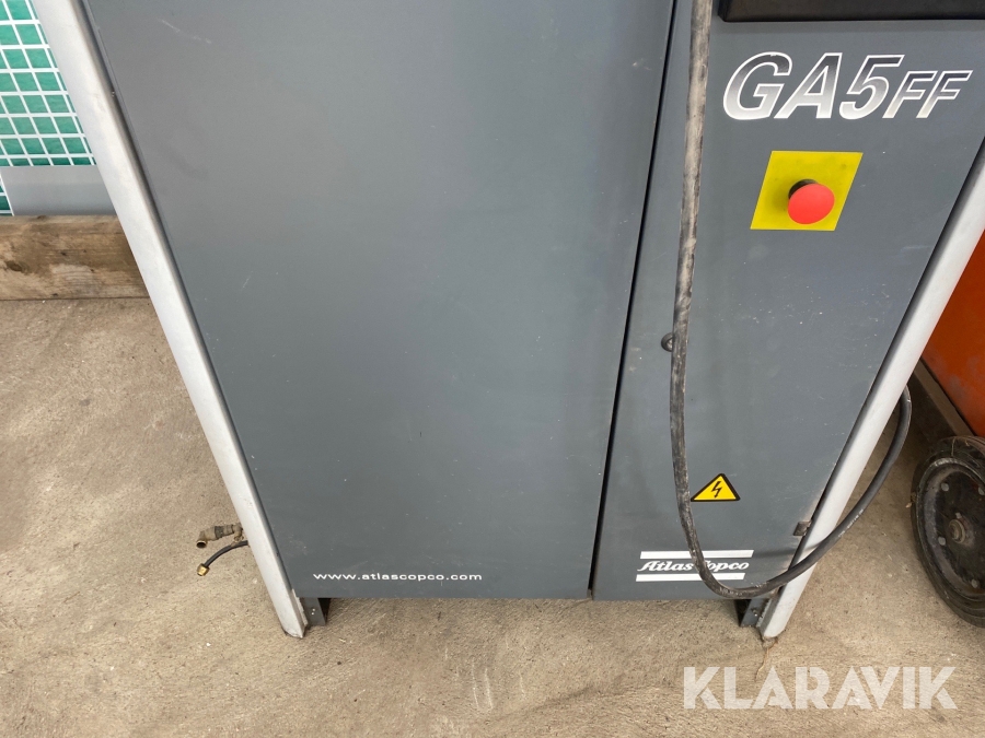 Kompressor Atlas Copco GA5FF, Norrtälje, Klaravik auktioner