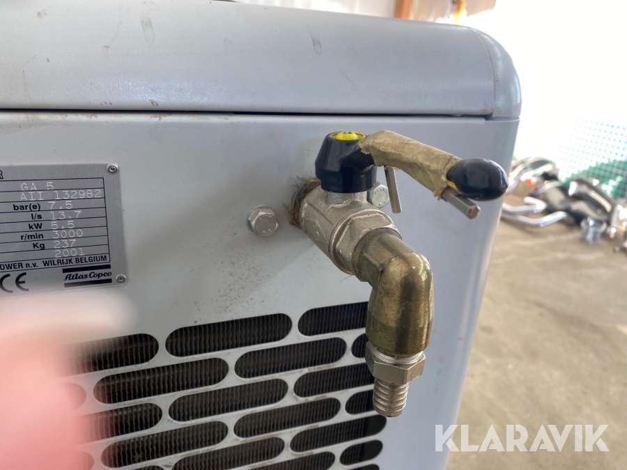 Kompressor Atlas Copco GA5FF, Norrtälje, Klaravik auktioner