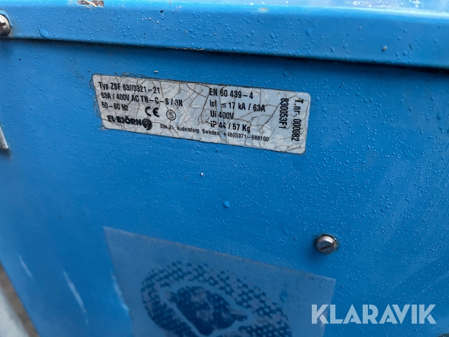 Undercentral El-Björn ZSF 63 , Essunga, Klaravik auktioner