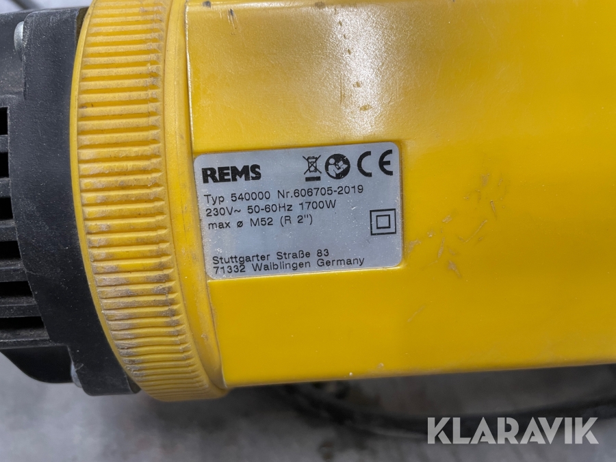 Montagemaskin Rems typ 540000, Sundsvall, Klaravik auktioner