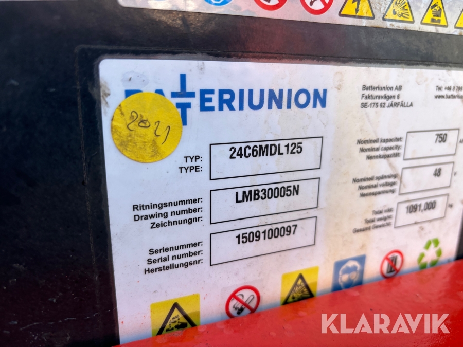 Motviktstruck Linde E16, Osby, Klaravik auktioner