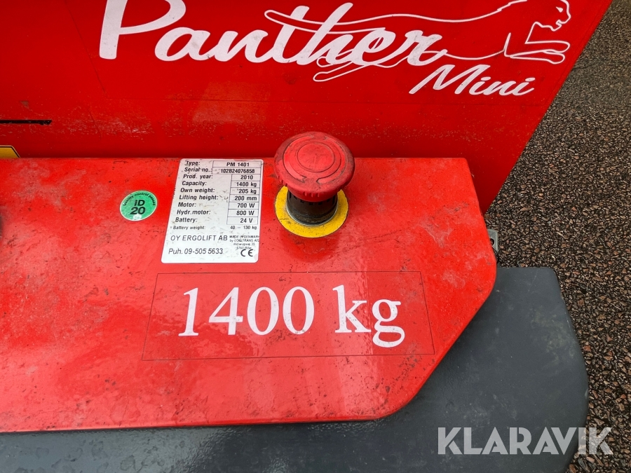 Eltruck/Låglyftare Logitrans Panther Mini PM 1401, Klippan,