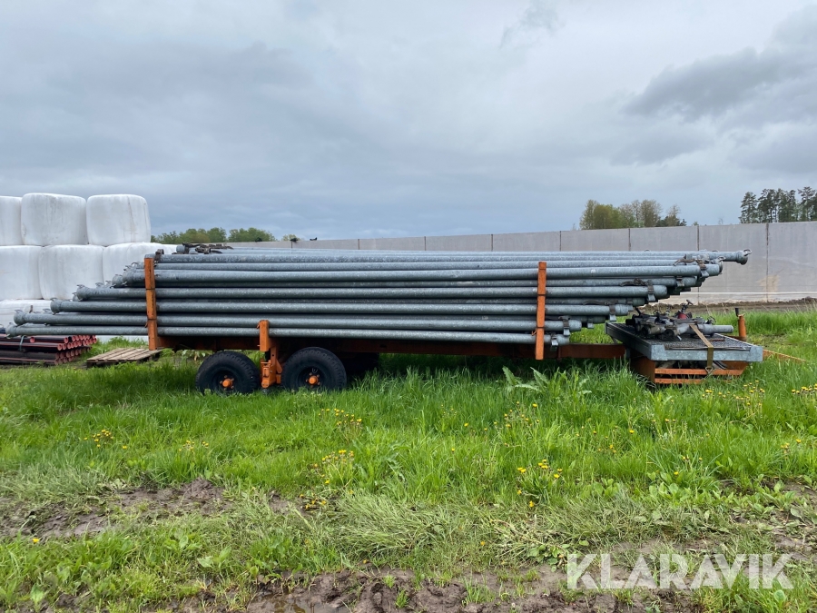 Bevattningsrör ca150 st samt rörvagn