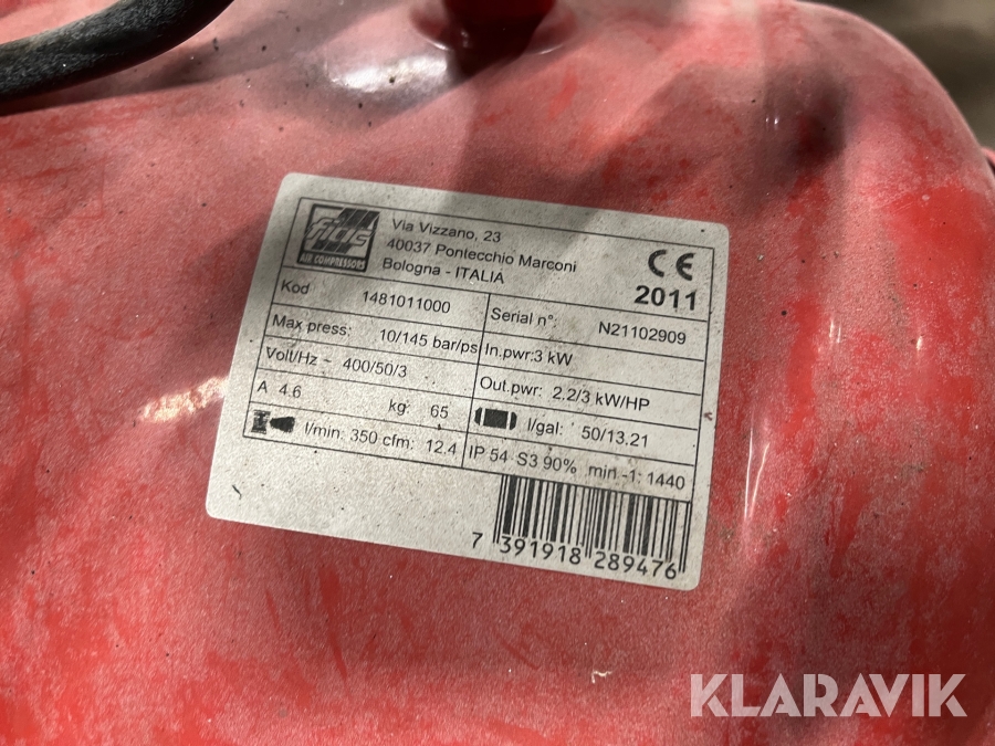 Kompressor Attack 360, Gävle, Klaravik auktioner