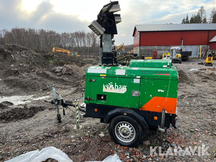 Belysningsmast Generac, Sigtuna, Klaravik auktioner