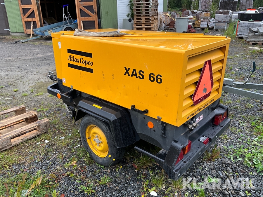 Kompressor Atlas Copco XAS 66, Boden, Klaravik auktioner