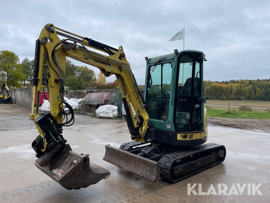 Grävmaskin Yanmar Vio 33, Södertälje, Klaravik auktioner