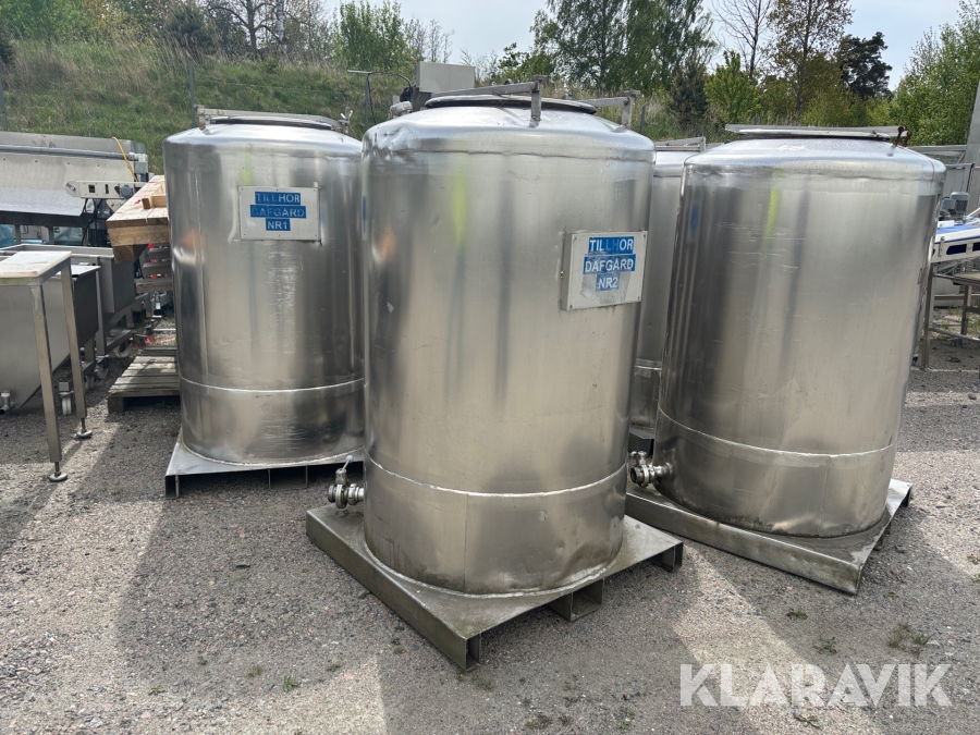 Rostfria tankar, Götene, Klaravik auktioner