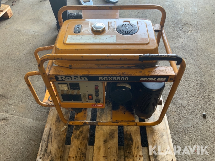 Generator Robin RGX5500, Malmö, Klaravik auktioner