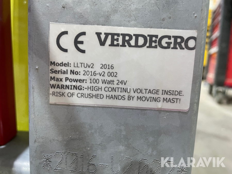 Ljustorn Verdegro LLTUv2, Botkyrka, Klaravik auktioner