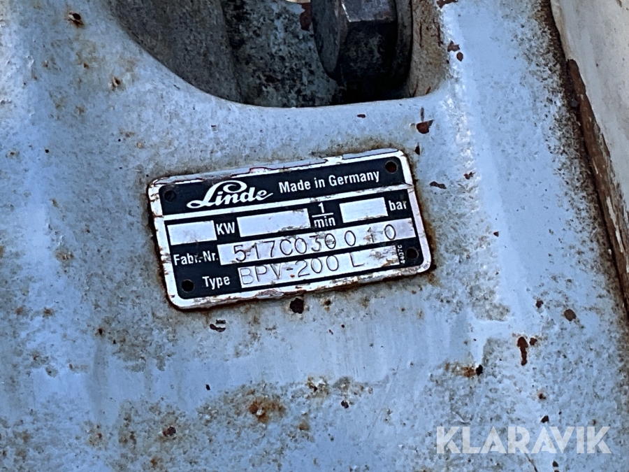 Hydraulpump Linde BPV 200L, Ekerö, Klaravik auktioner